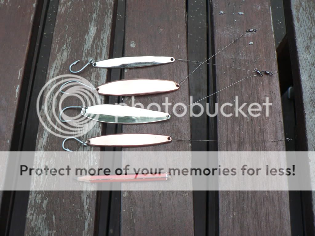 Made a few spoons for Natal Snoek, and small Couta and Shad.