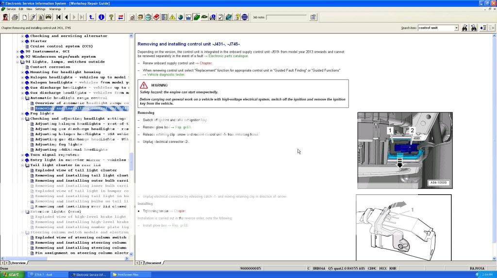 Xenon range control Module location | Audi Q5 Forum