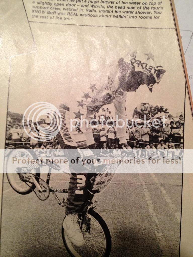 Mike Buff 1984 Hutch Trick Star/On the cover of BMX Action October 84 ...