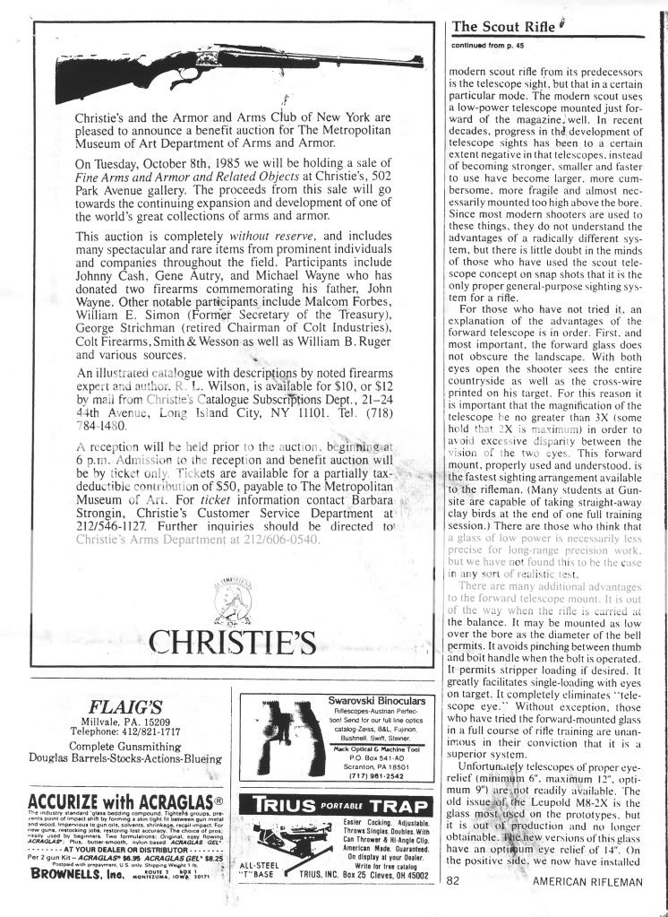 The Scout Rifle by Jeff Cooper American Rifleman September 1985 1 of 2